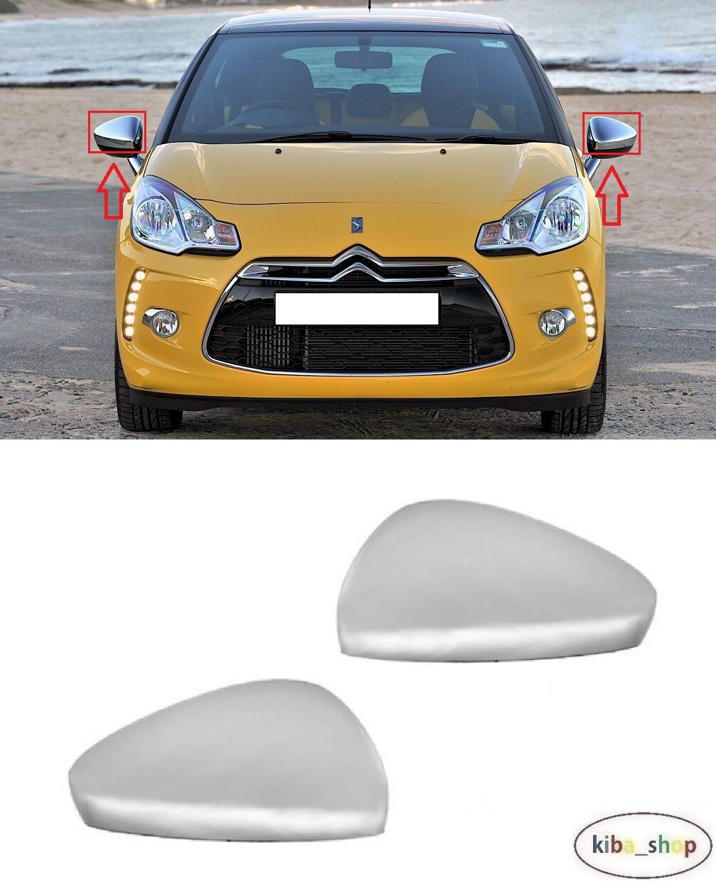 FOR CITROEN DS3 2010 - 2015 NEW WING MIRROR COVER CAPS CHROMED LEFT ...