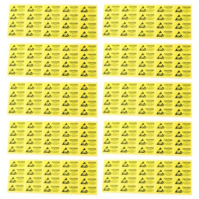 200 Pcs Self Adhesive Esd Decals Clear Static Warning Labels Caution ...