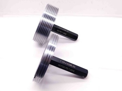 7 1/8 4 ACME 2G THREAD PLUG GAGE 7.125 4.0 GO NO GO P.D.'S = 7.0000 & 7 ...