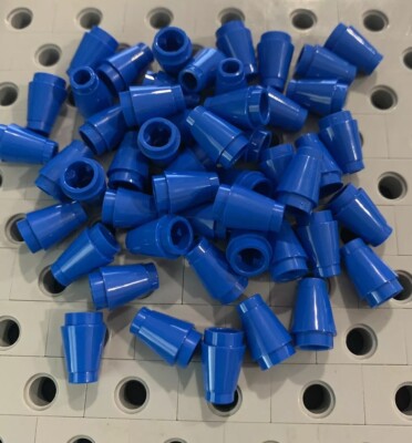 LEGO 1x1 Blue Round Nose Cones Bricks Small New Lot Of 50 | eBay