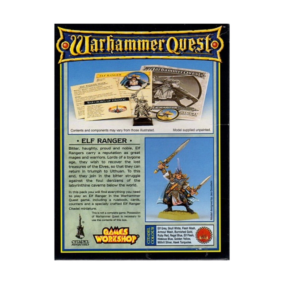 GW Warhammer Quest Warrior Pack - Elf Ranger VG+/EX | eBay