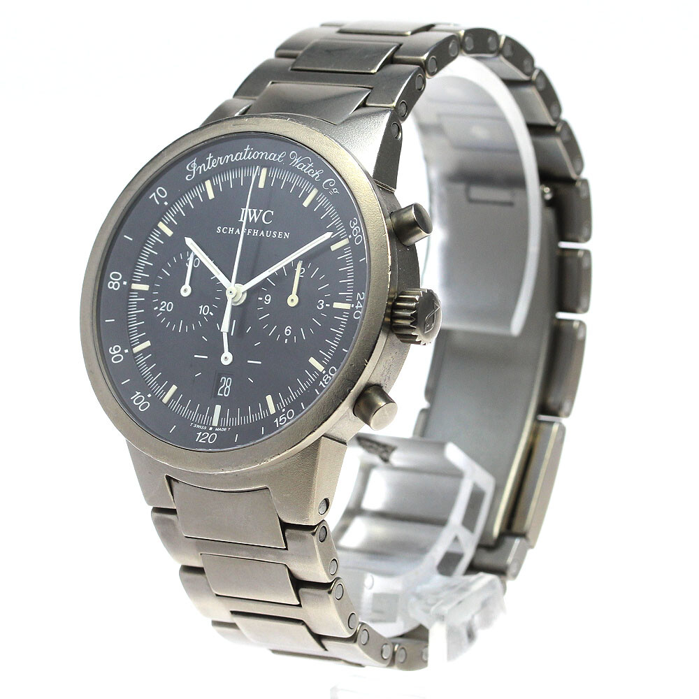 IWC SCHAFFHAUSEN GST IW372701 Chronograph Black Dial Quartz Men's Watch ...