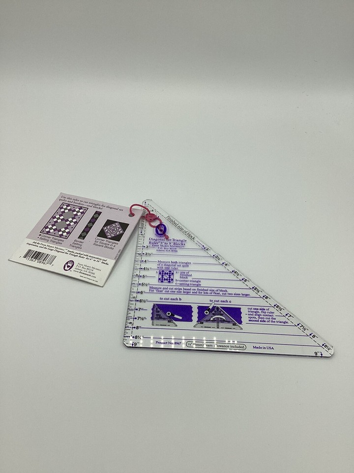 Marti Michell #8967 Small Diagonal Set Triangle Ruler 3" - 9" Blocks ...