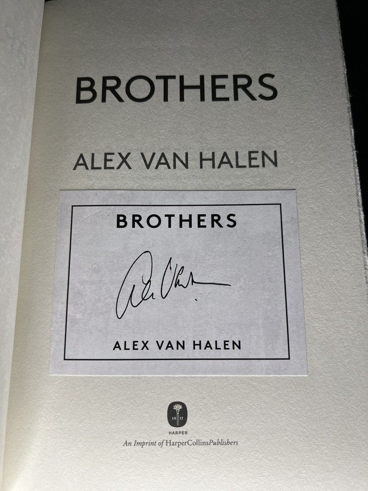 Alex Van Halen Brothers Signed Book 1st First Edition Hardcover AUTOGRAPHED 9780063265707| eBay
