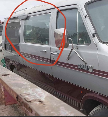 1980-1991 Dodge Ram Van B150 B250 B350 BIG POP-OUT SIDE REAR SLIDER ...