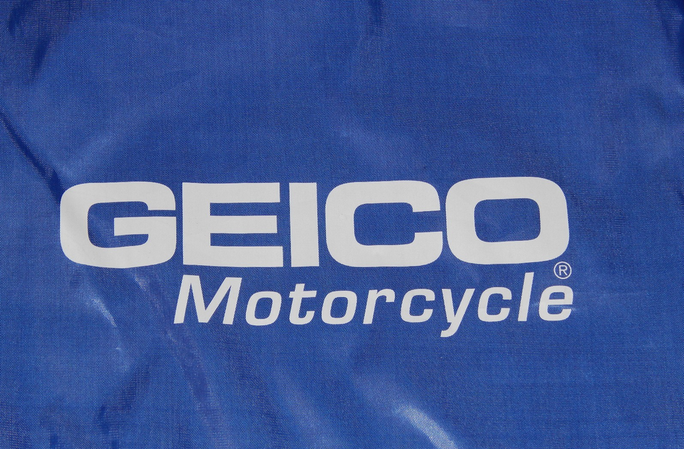 GEICO INSURANCE MOTORCYCLE DRAWSTRING ECO BAG REUSABLE 17 1/2" X 14 1/2 ...