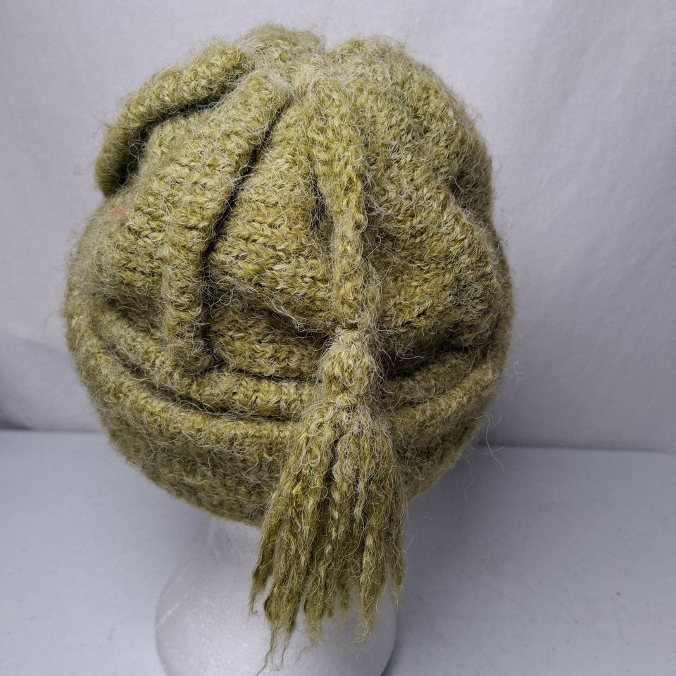 Peruvian Trading Co Knit Hat Chartreuse Green Tassel Winter Beanie ...