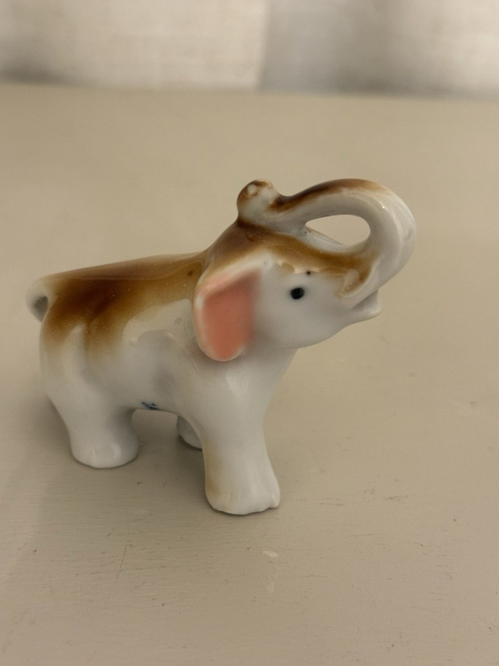 Vintage Ceramic Elephant Figurine Trunk Up Good Luck Made in Japan | eBay