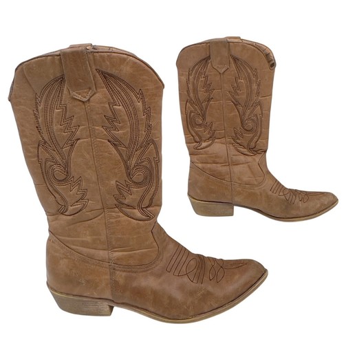 COCONUTS Cowboy Boots Gaucho Western Wear Tan Cowgirl Festival Womens 7 ...