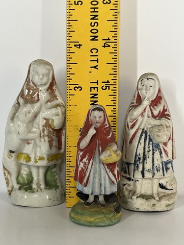 Antique Vintage Ceramic Little Red Riding-hood Figures | eBay