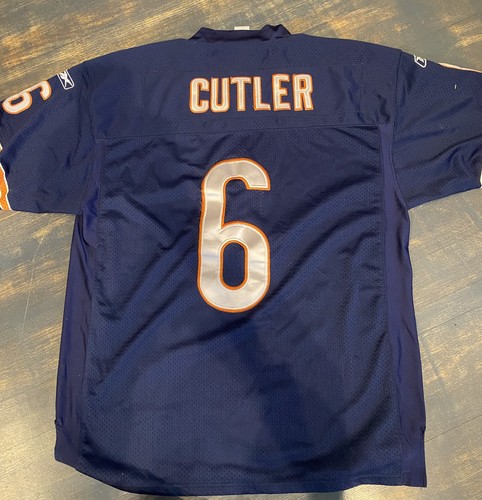 Reebok Chicago Bears Jersey Mens 52 Blue JAY CUTLER #6 NFL Player GSH ...