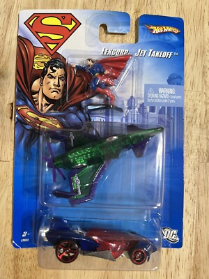 Hot Wheels Lexcorp Jet Takeoff W/ Superman Purple/Green L1699 Rare New ...