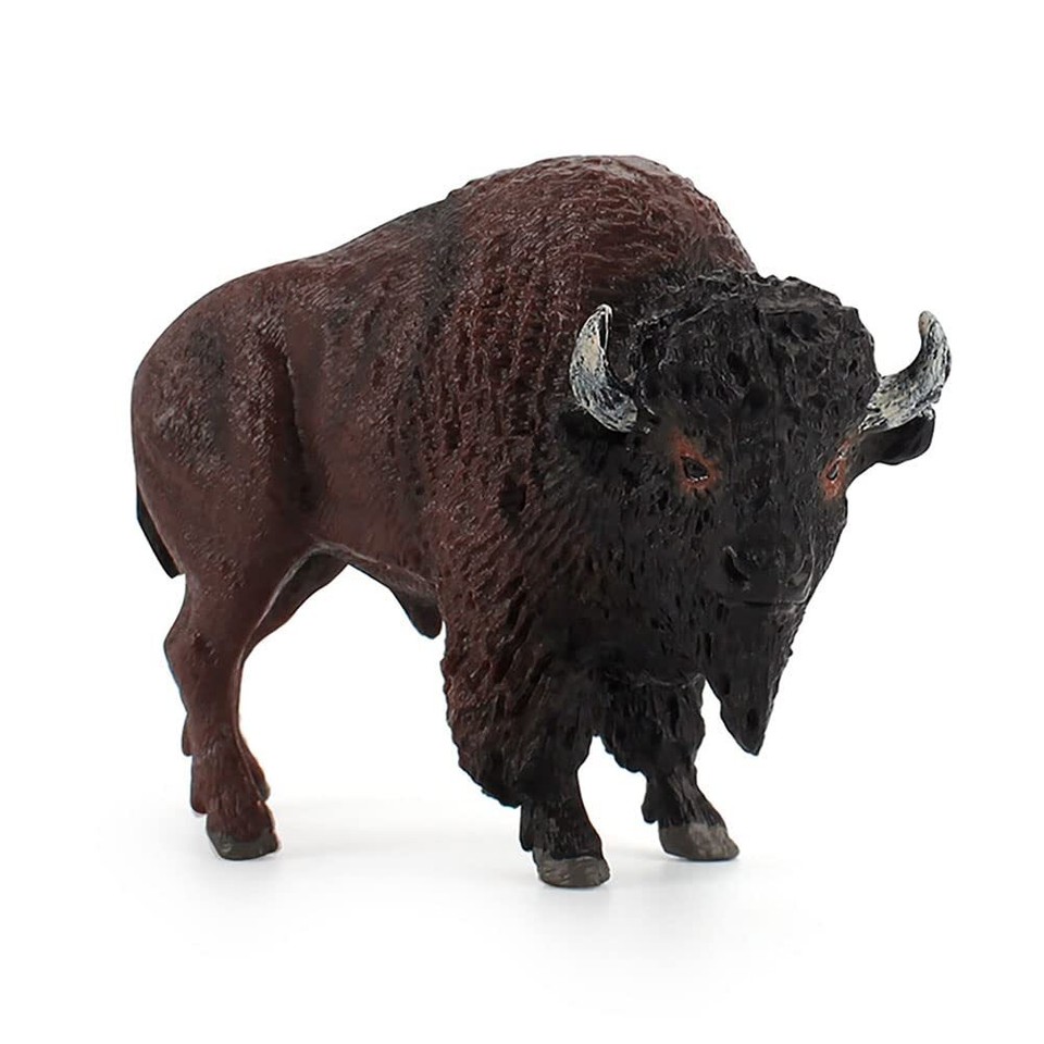Collectible American Bison, Realistic Bull Figure Toy Simulated Cattle ...