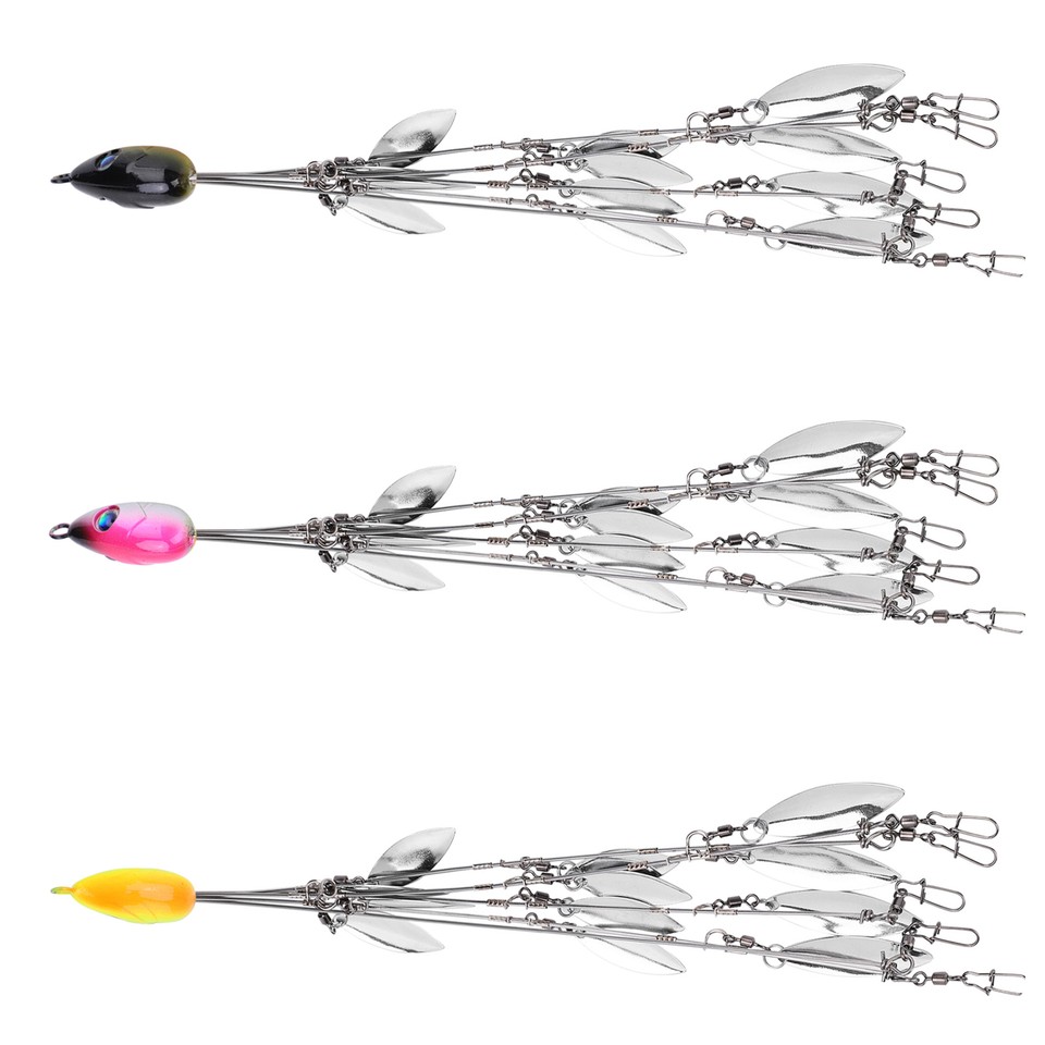 5 Arms Fishing Umbrella Rig Kit Steel Multi‑Lure Rigs Bait Fishing ...