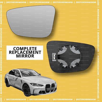 LHS For BMW M3 2021-2024 Left side Aspherical wing mirror glass heated ...