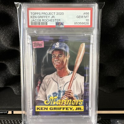 Topps Project 2020 Artist Series #66 Ken Griffey Jr Jacob Rochester PSA ...