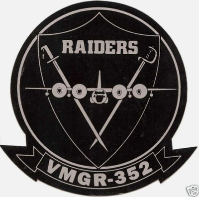 VMGR-352 RAIDERS C-130 STICKER DECAL ZAP MADE IN US MARINES PIN UP HERK ...