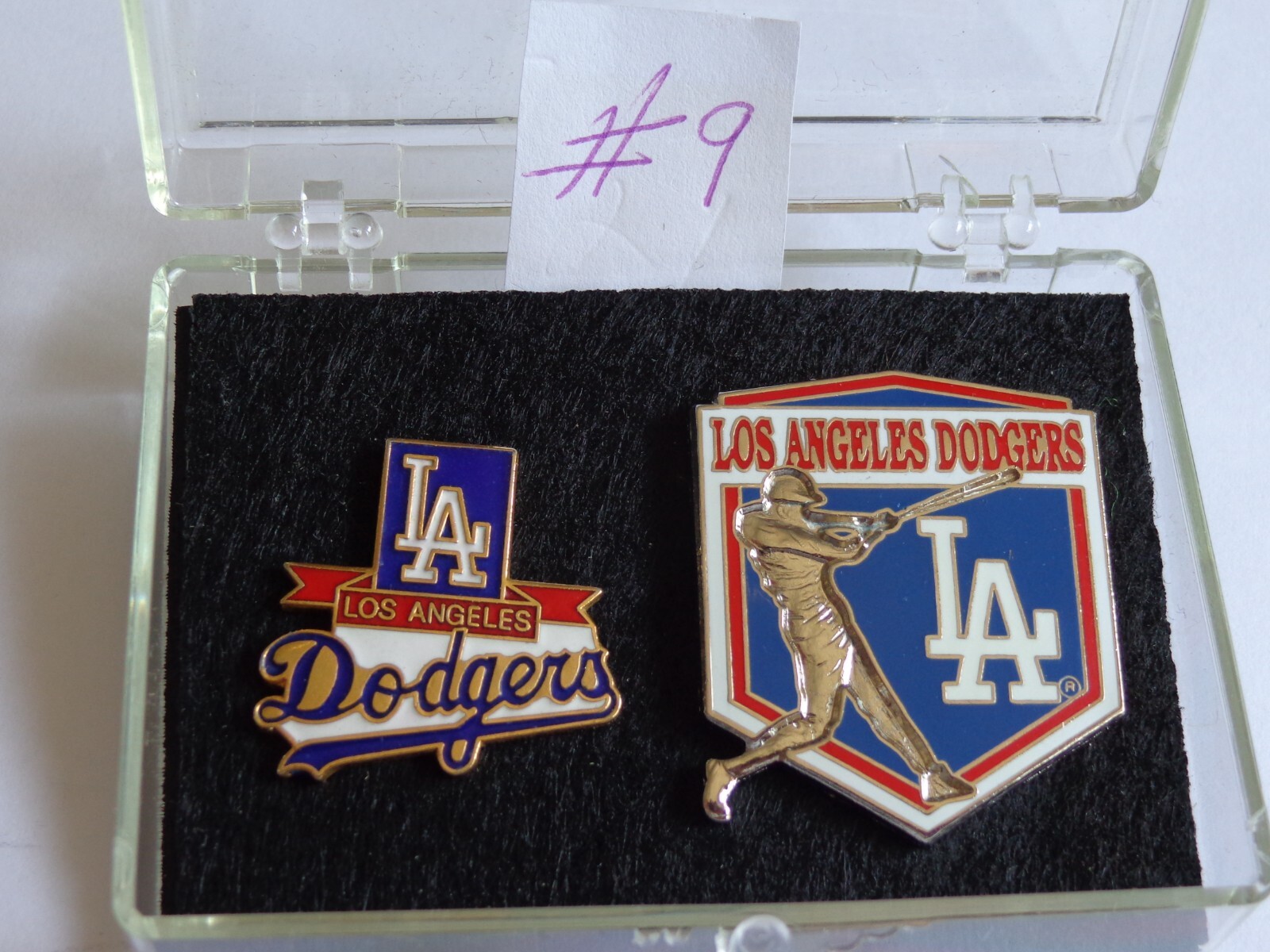 Vintage MLB Los Angeles Dodgers Pins 2 pc. Lot With Free Case NEW RARE ...