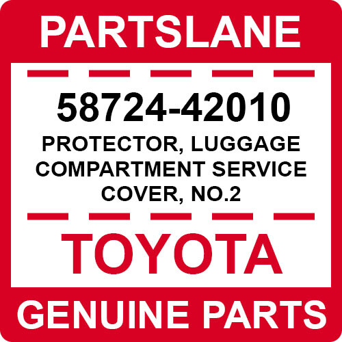 58724-42010 Toyota OEM PROTECTOR, LUGGAGE COMPARTMENT SERVICE COVER, NO ...
