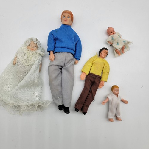 Vtg Dollhouse Dolls Figures Babies man Some Bendable Posable Ideal | eBay