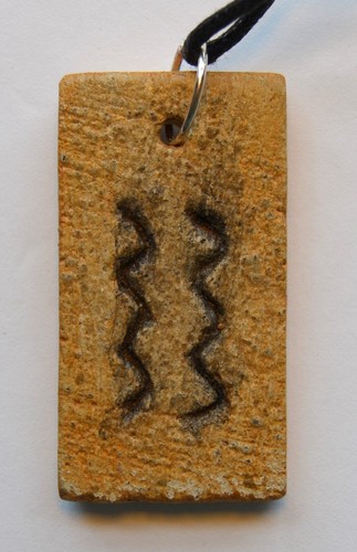 Zodiac Aquarius Protection Rune amulet Talisman Necklace handmade by ...