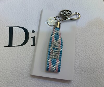 DIOR ACCROCHE-SAC HANDBAG HOOK Keychain Blue Sky in Gift Box | eBay