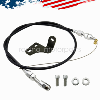 For Holley Hi-Ram Throttle Cable Black Bracket W/New 36" Throttle Cable ...