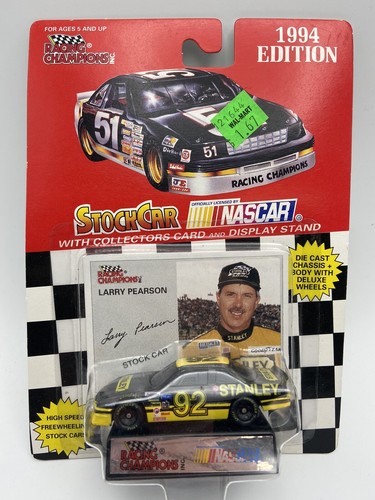 RACING CHAMPIONS LARRY PEARSON #92 Stock Car Series Black/Yellow FREE ...