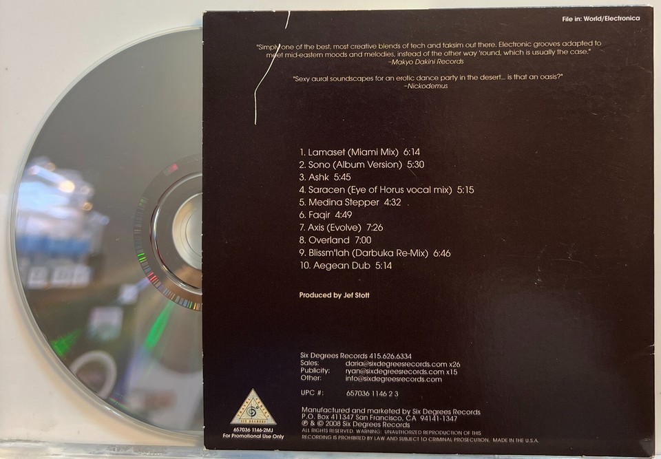 Jef Stott : Saracen (CD 2008 Card Sleeve Six Degrees Records) *Rare ...