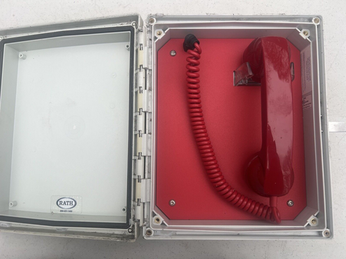 Beautiful Red Emergency Telephone Fibox Arca Call Box 11" x 9.5" x 5 ...
