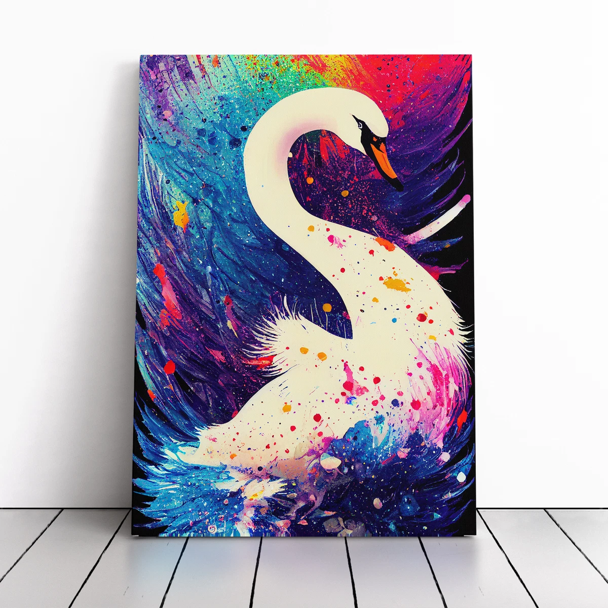 Abstract Swan Painting