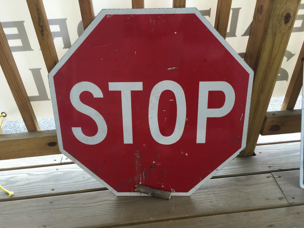 Orange Stop Sign