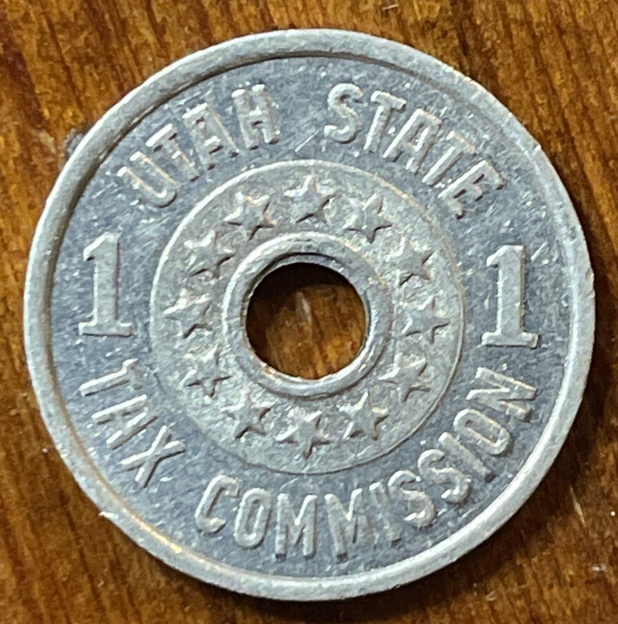 Utah Sales Tax Token - Utah State Tax Commission 1 Mill - Free Shipping ...