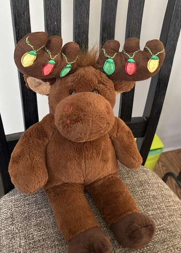 BUILD A BEAR Hal the Christmas Moose Light Up Soft Toy Xmas 18" Plush ...