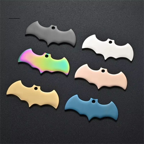 Blank Bat Pet ID Tag Dog Cat Tag Collar Keychains Custom Name Pet ID ...