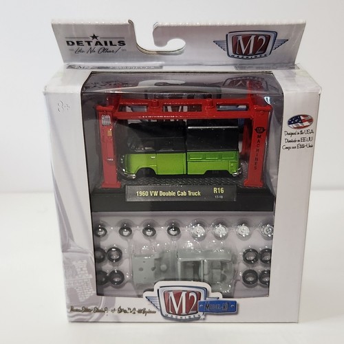 M2 1/64 Diecast Car Model Kit 1959 VW Microbus Deluxe R16 17-19 ...