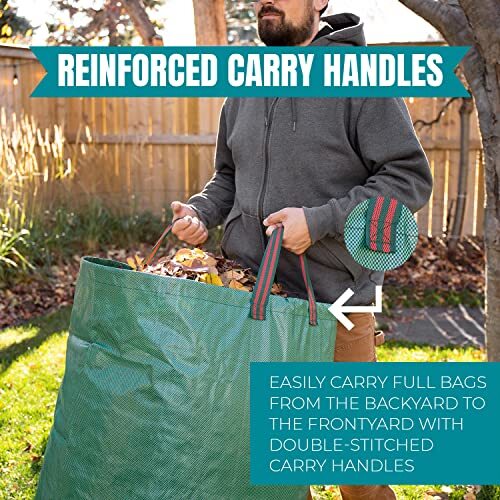 Big Gulp Lawn Bags 3-Pack 72 gallons Leaf Bags with Reinforced Handles ...