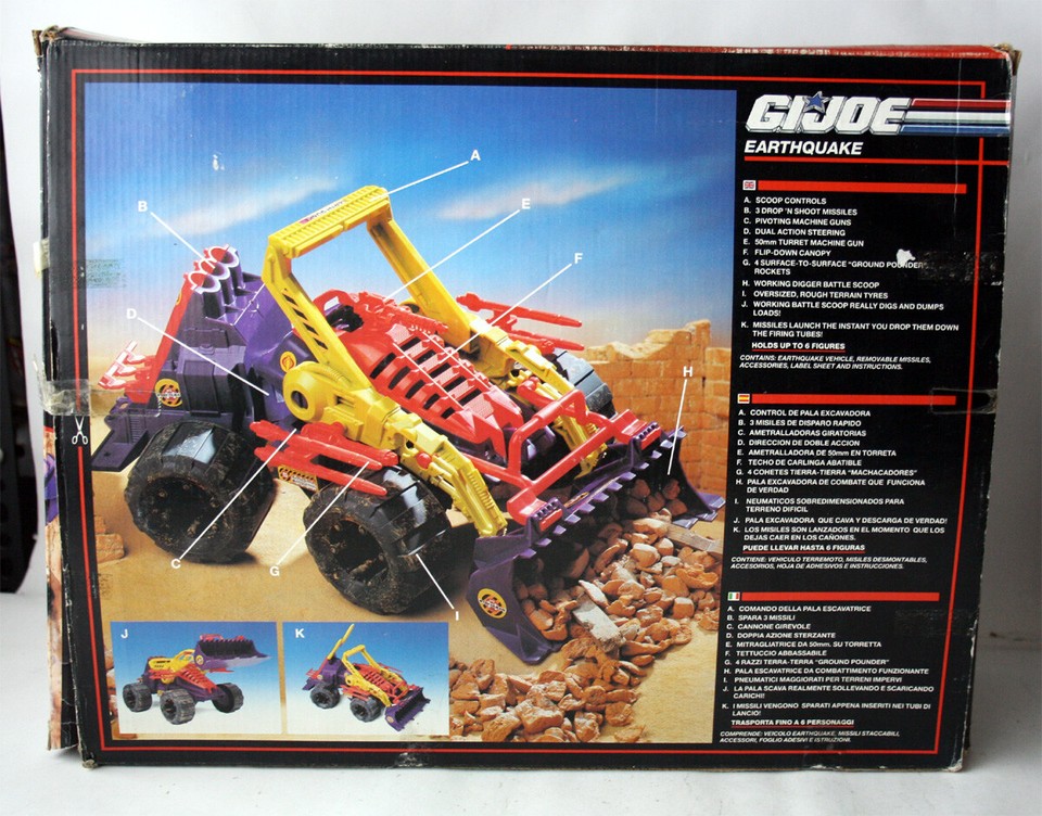 RARE VINTAGE 1992 G I JOE EARTHQUAKE GOLIATH COBRA VEHICLE EUROPEAN NEW ...