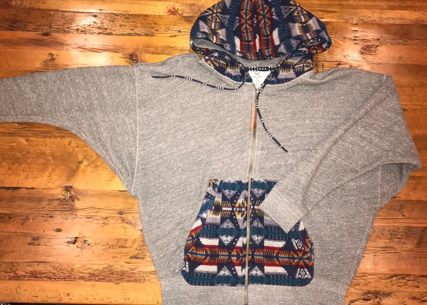 Pendleton & Roxy Collaboration Full Zip Hoodie Sweatshirt Jacket Womens ...