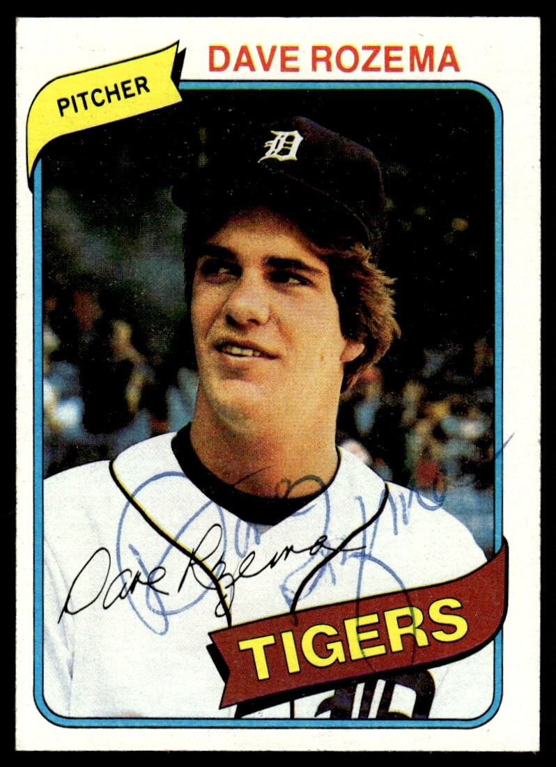 1980 Topps Baseball Dave Rozema Auto Detroit Tigers #288 Signed | eBay