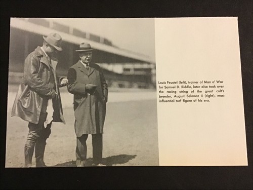 MAN O WAR photo Horse Racing LOUIS FEUSTEL SAM RIDDLE | eBay
