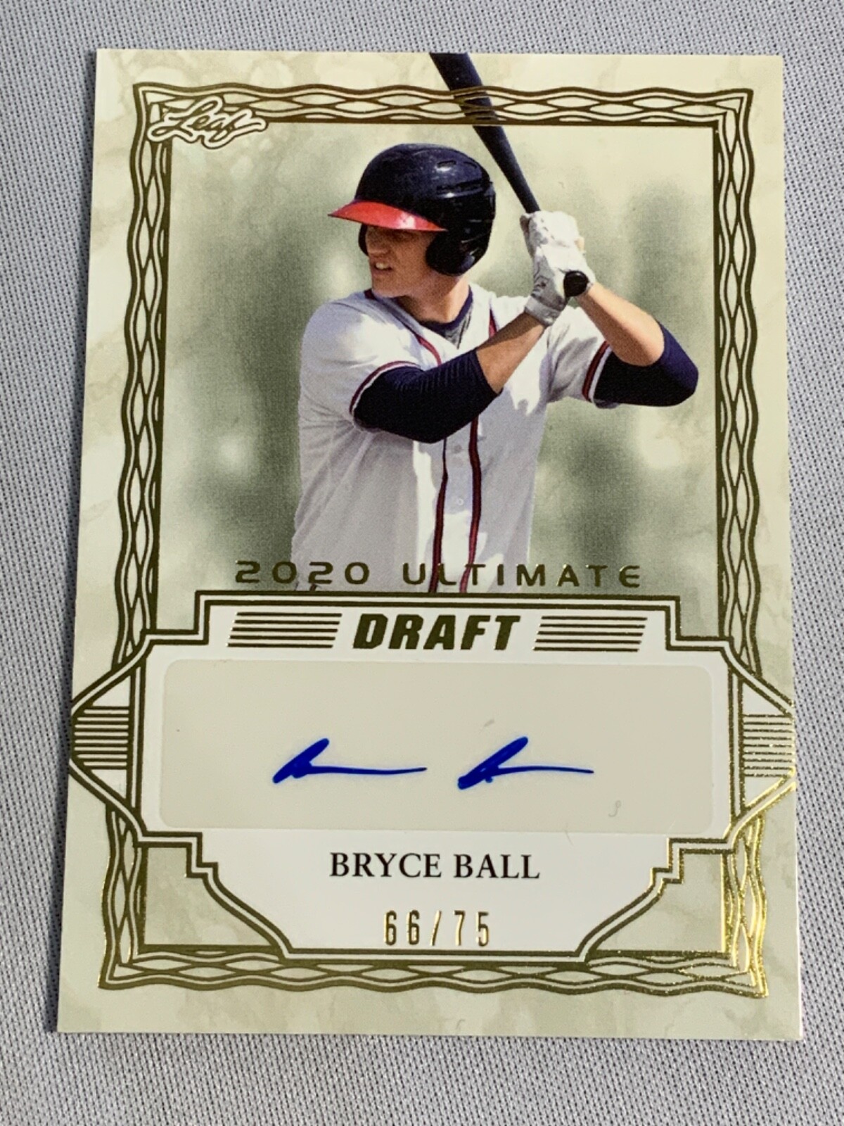 2020 Leaf Ultimate Draft Bryce Ball Gold Rookie Auto SP #66 /75 | eBay