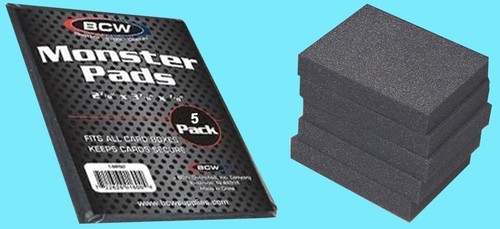 5 BCW MONSTER PADS for SPORTS CARD STORAGE BOXES spacer divider foam ...