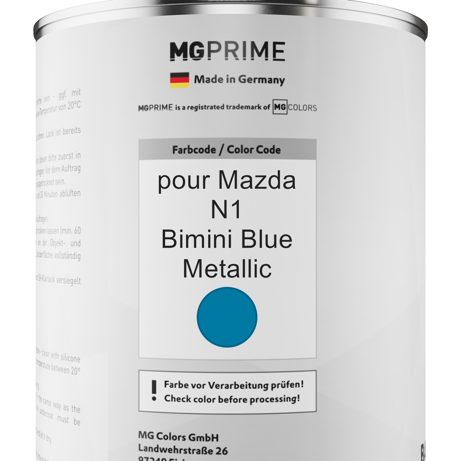 Peinture Voiture pot pour Mazda N1 Bimini Blue Metallic 1,0l | eBay