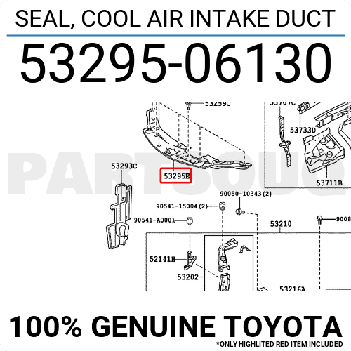 5329506130 Genuine Toyota SEAL, COOL AIR 53295-06130 | eBay