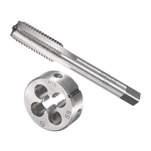 Tap and Die Set, M12 x 1.75 Thread, Screw Tap & Round Die Threading ...