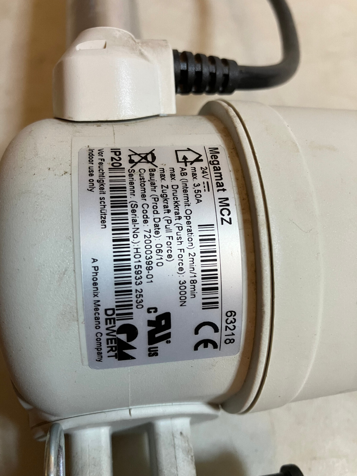 La-Z-boy Replacement Parts Dewert Megamat MCZ Actuator 63218 Recline ...