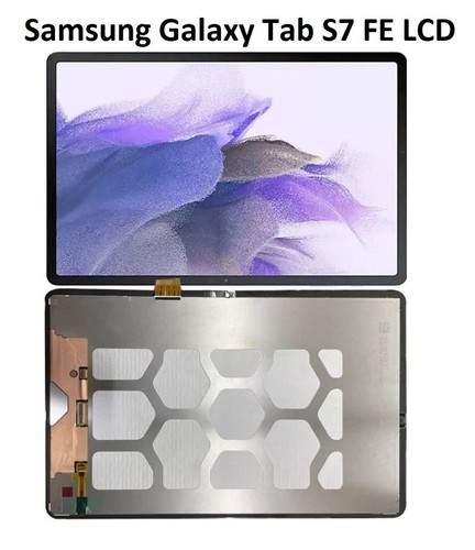 Samsung Galaxy Tab S7 FE 12.4” SM-T730 T733 T735 T736 Black LCD Screen ...