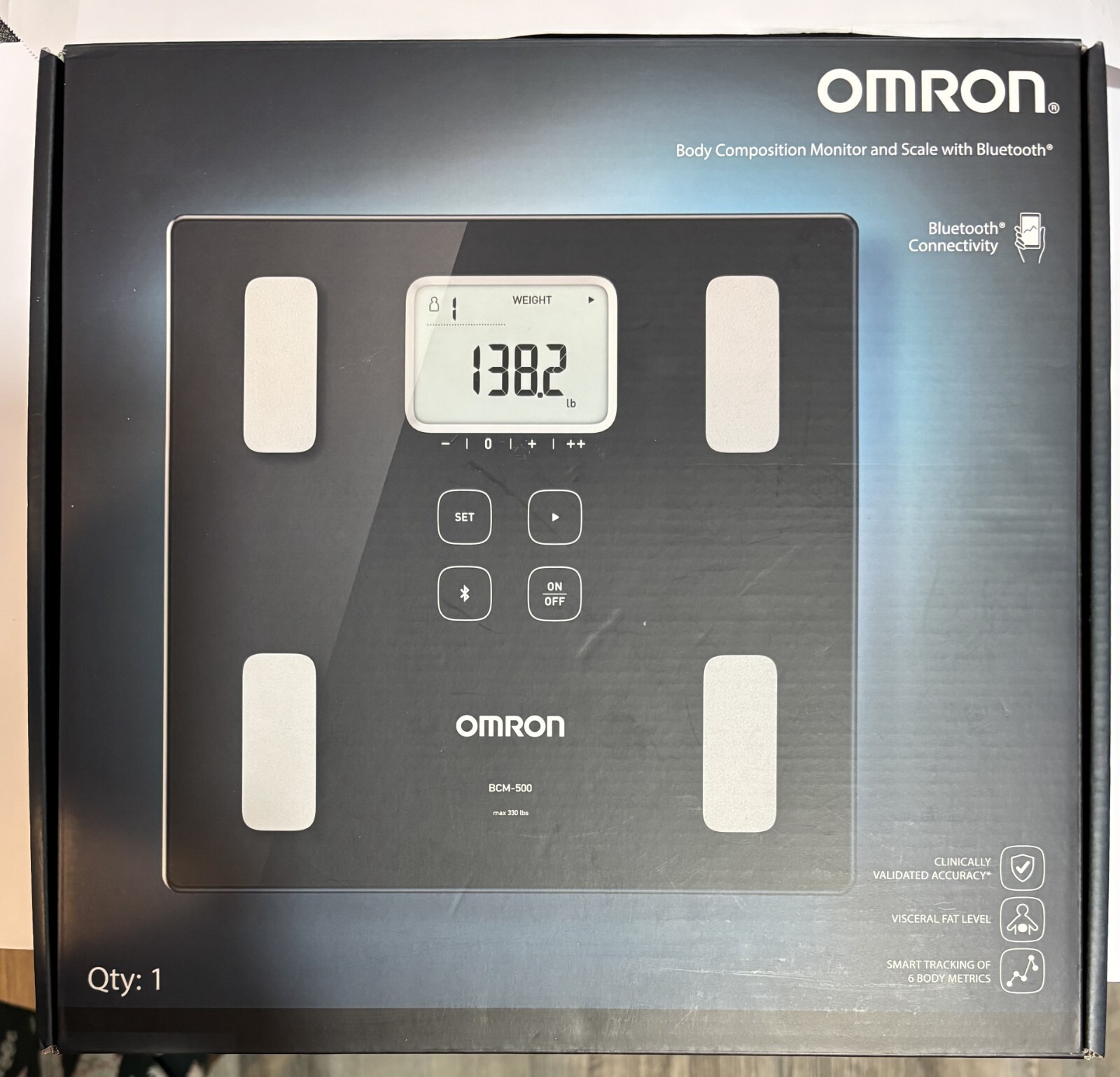 Omron BCM-500 Bluetooth Body Composition Monitor and Scale - Black for ...