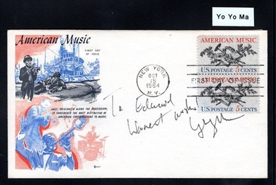 #1252 Music 1964 FDC CCC - Autographed Yo Yo Ma Cellist | eBay